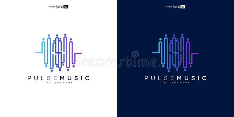 Pulse Music Player Logo Element. Logo Template Electronic Music ...