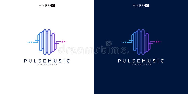Pulse Music Player Logo Element. Logo Template Electronic Music ...