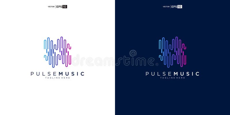 Pulse Music Player Logo Element. Logo Template Electronic Music ...