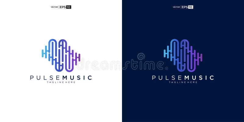 Pulse Music Player Logo Element. Logo Template Electronic Music ...