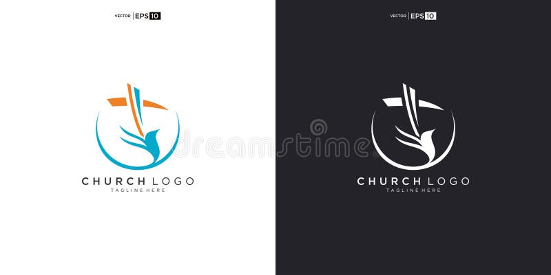 Church Logo. Christian Symbols. the Cross of Jesus Stock Vector ...