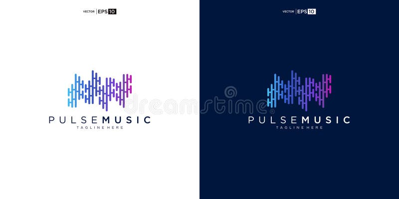 Pulse Music Player Logo Element. Logo Template Electronic Music ...