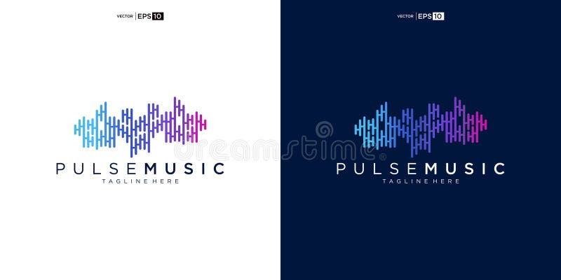 Pulse Music Player Logo Element. Logo Template Electronic Music ...