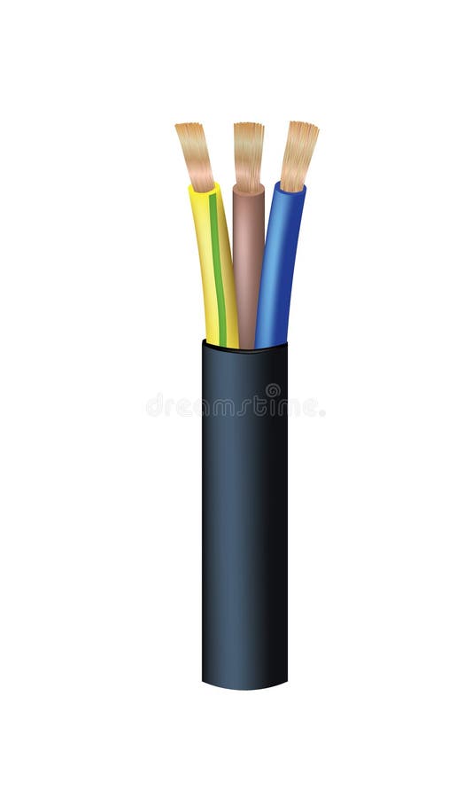 Electric power cable stock vector. Illustration of connect - 303307950