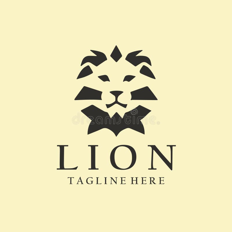 Lion Head Logo Design Vector Template. Lion Head Symbol. Stock ...