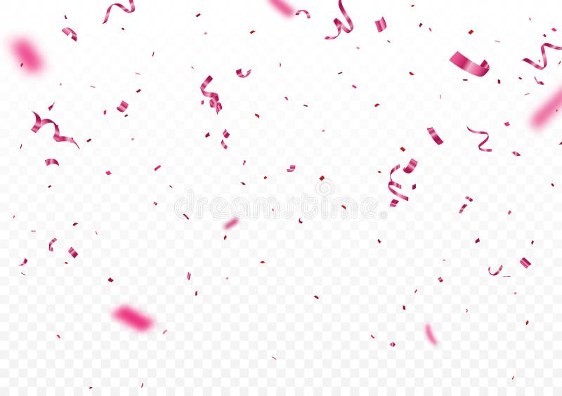 Pink Confetti Transparent Stock Illustrations – 8,349 Pink Confetti ...