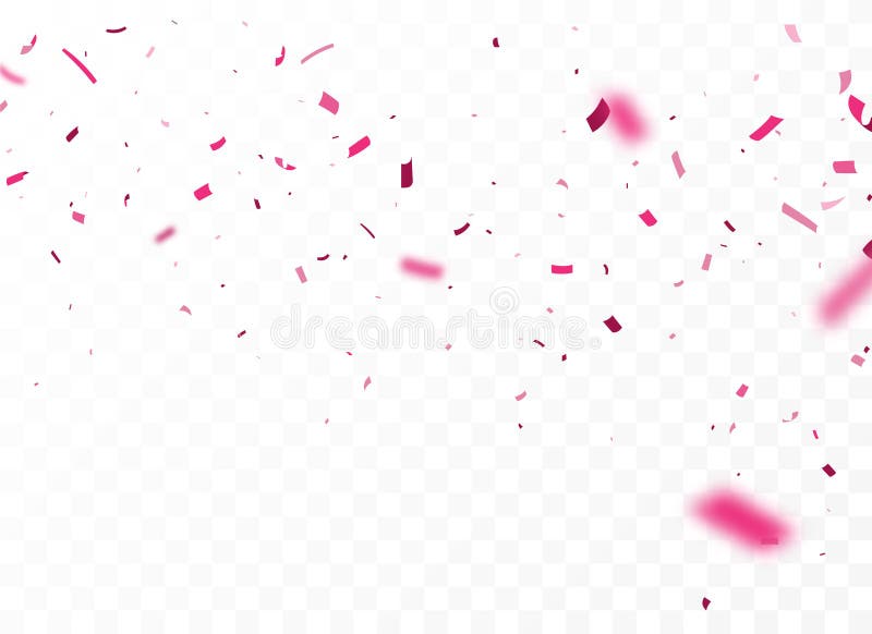 Pink Confetti Transparent Stock Illustrations – 8,349 Pink Confetti ...