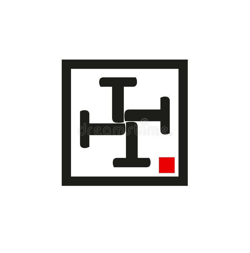 T Brand Name Initial Letters Monogram. TTTT Icon Stock Vector ...