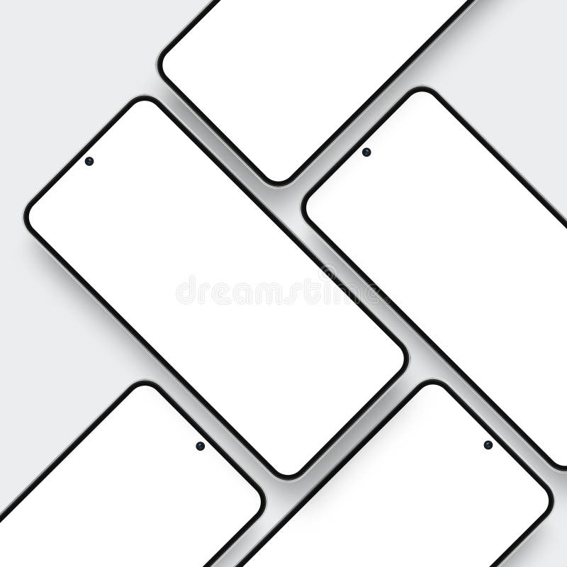 Blank Mobile App Screens. Mockup for Showing Apps Ui Stock Vector ...