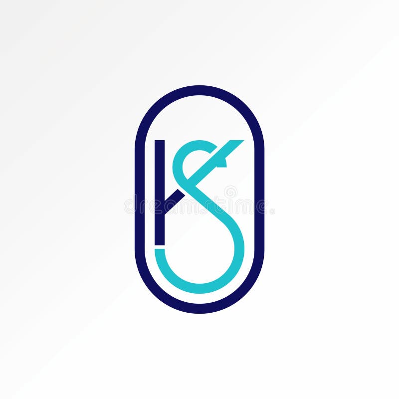 Initial Letter KS or SK Font Cylinder Connected. Related Monogram ...