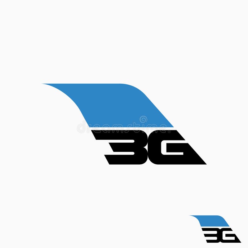 Initial Letter 3G Font Airplane Fin on Top. Related To Monogram ...