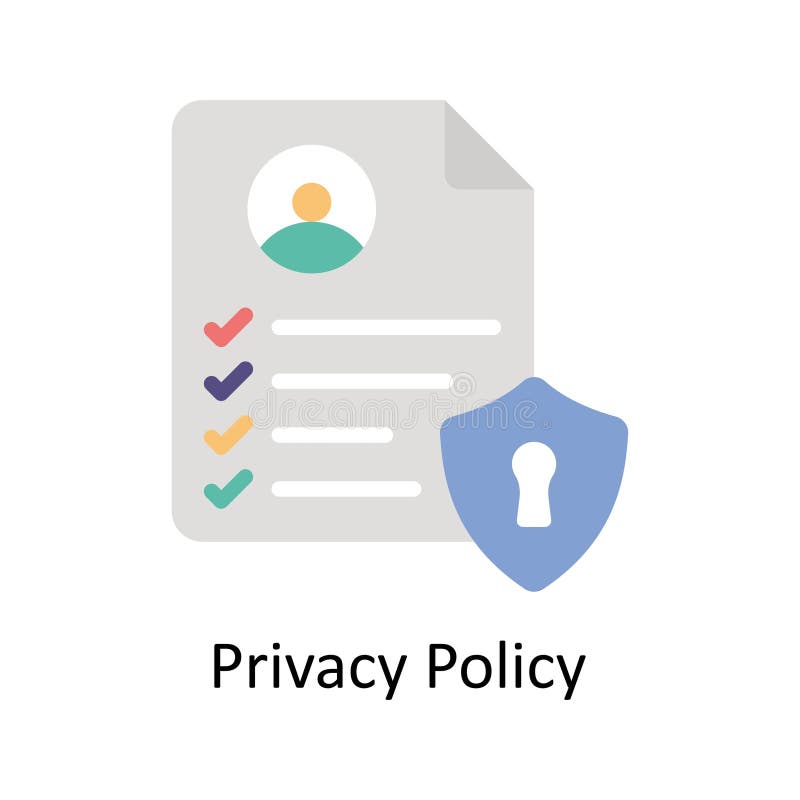 Privacy Policy Vector Flat Icon Style Illustration. EPS 10 File Stock ...