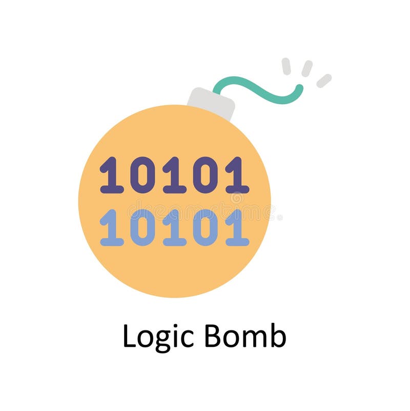 Logic Bomb Vector Flat Icon Style Illustration. EPS 10 File Stock ...