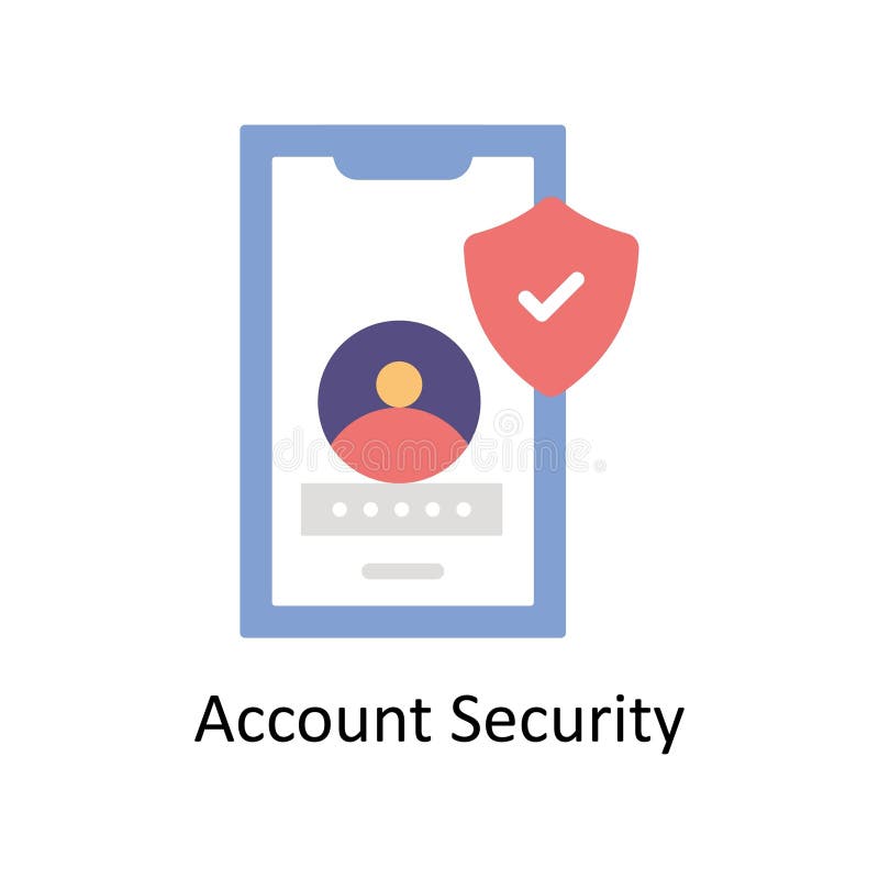 Account Security Vector Flat Icon Style Illustration. EPS 10 File Stock ...