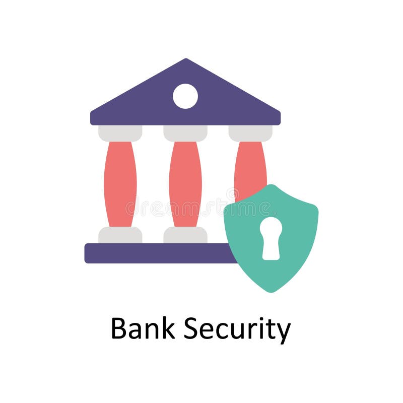 Bank Security Vector Outline Icon Style Illustration. EPS 10 File Stock ...