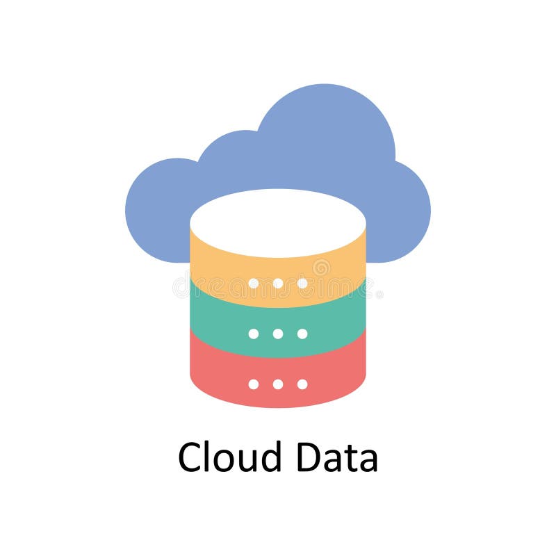Cloud Data Vector Flat Icon Style Illustration. EPS 10 File Stock Vector - Illustration of ...