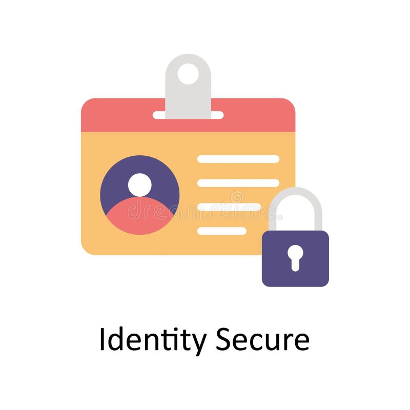 Identity Secure Vector Flat Icon Style Illustration. EPS 10 File Stock ...