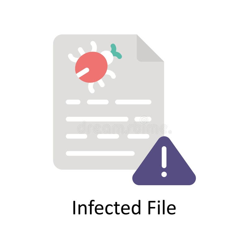 Infected File Vector Flat Icon Style Illustration. EPS 10 File Stock ...