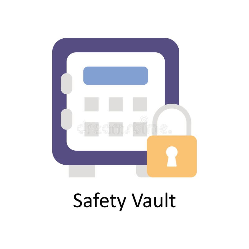 Safety Vault Vector Flat Icon Style Illustration. EPS 10 File Stock ...