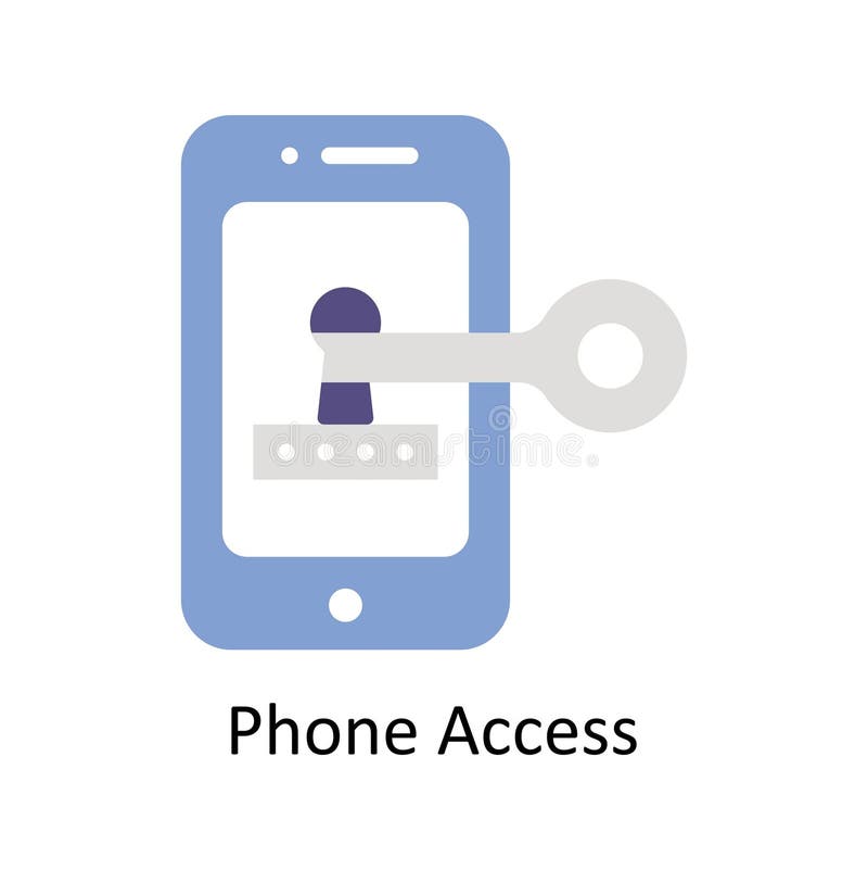 Phone Access Vector Flat Icon Style Illustration. EPS 10 File Stock ...
