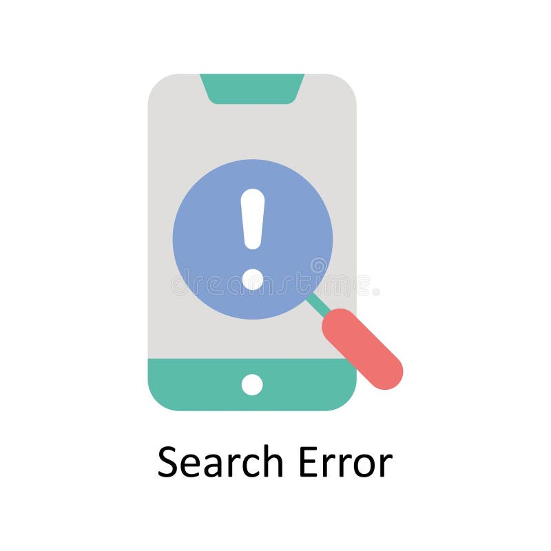 Search Error Vector Flat Icon Style Illustration. EPS 10 File Stock ...