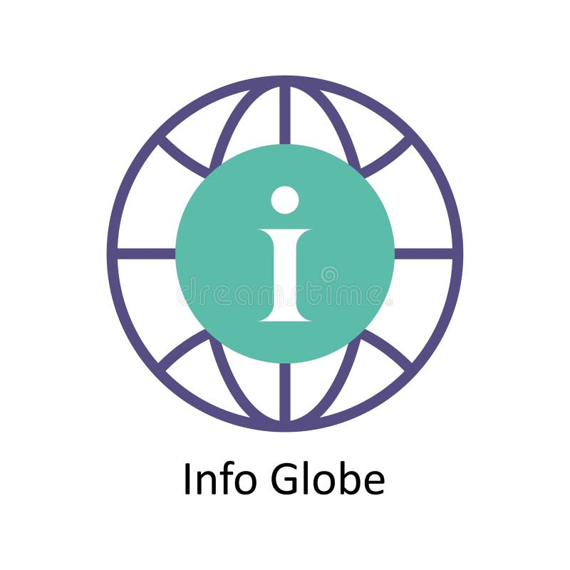 Info Globe Vector Flat Icon Style Illustration. EPS 10 File Stock ...