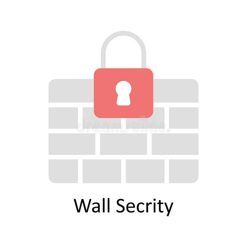 Wall Security Vector Flat Icon Style Illustration. EPS 10 File Stock ...