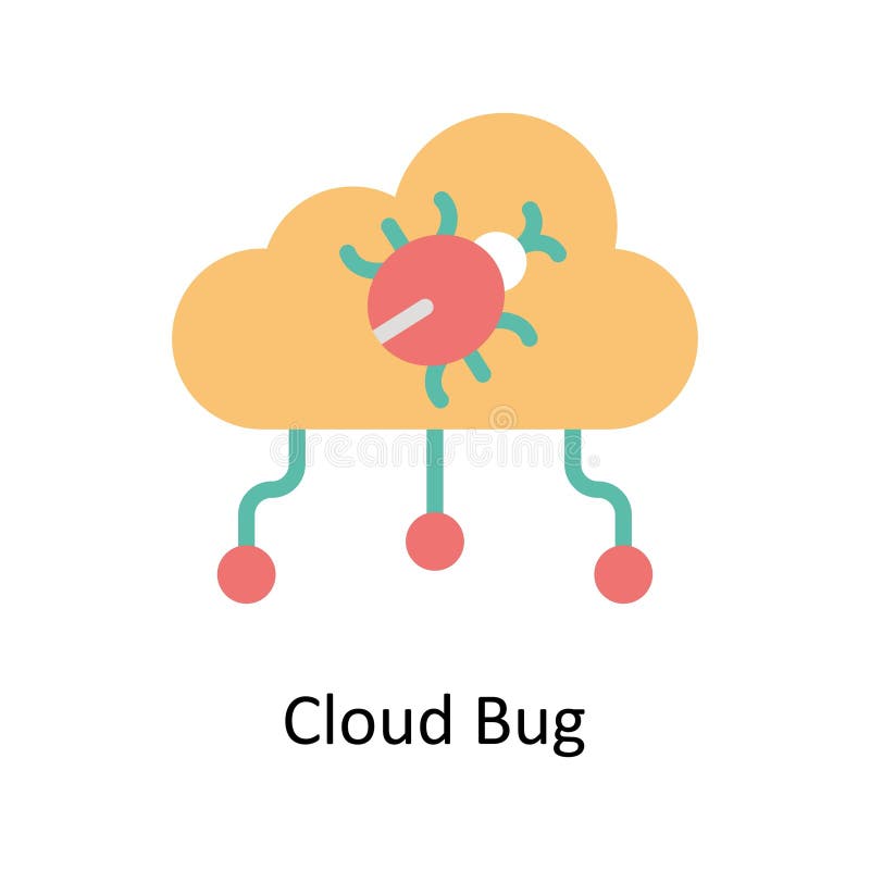 Cloud Bug Vector Flat Icon Style Illustration. EPS 10 File Stock Vector ...