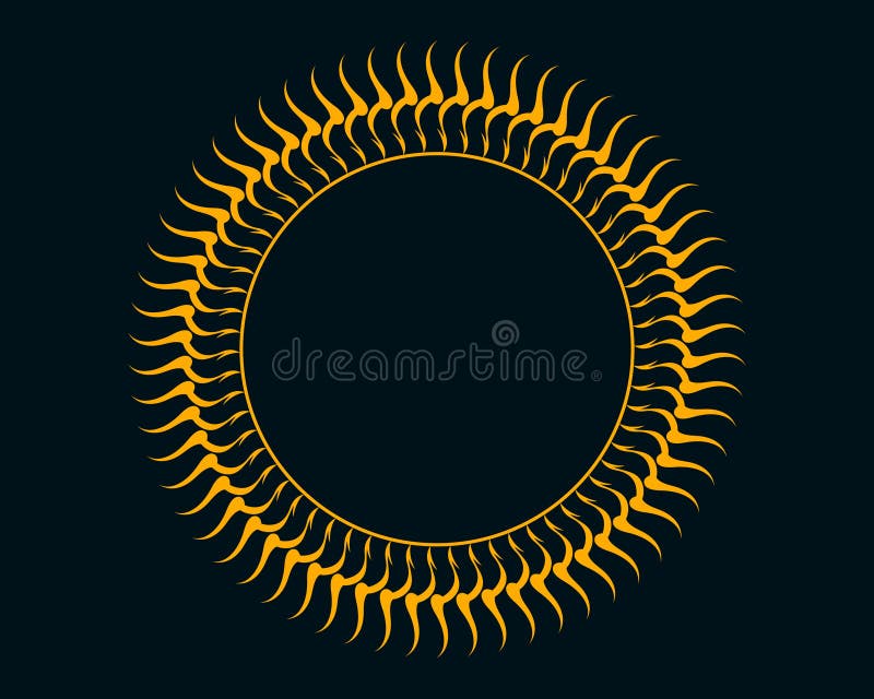 Elegant Circular Round Frame Design Concept Isolated on Dark Blue ...