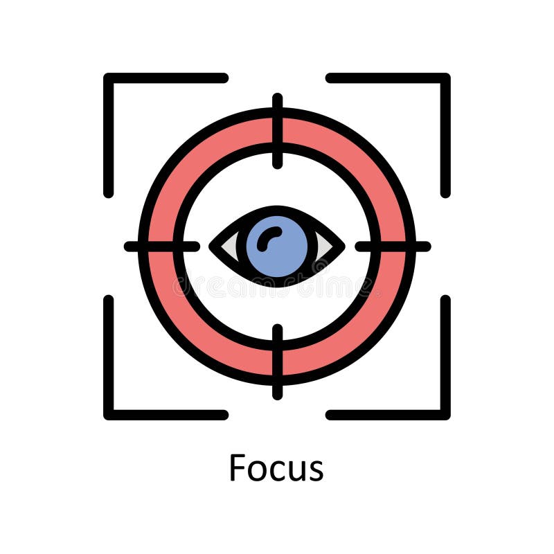 Focus Vector Filled Outline Icon Style Illustration. EPS 10 File Stock ...