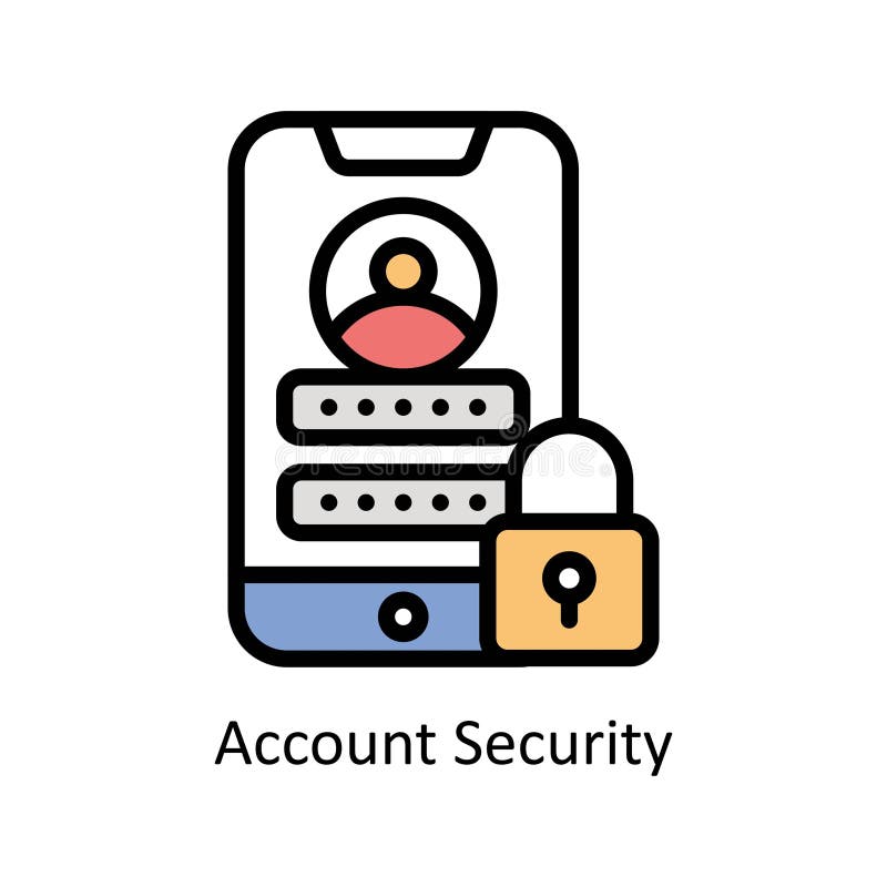 Account Security Vector Filled Outline Icon Style Illustration. EPS 10 ...