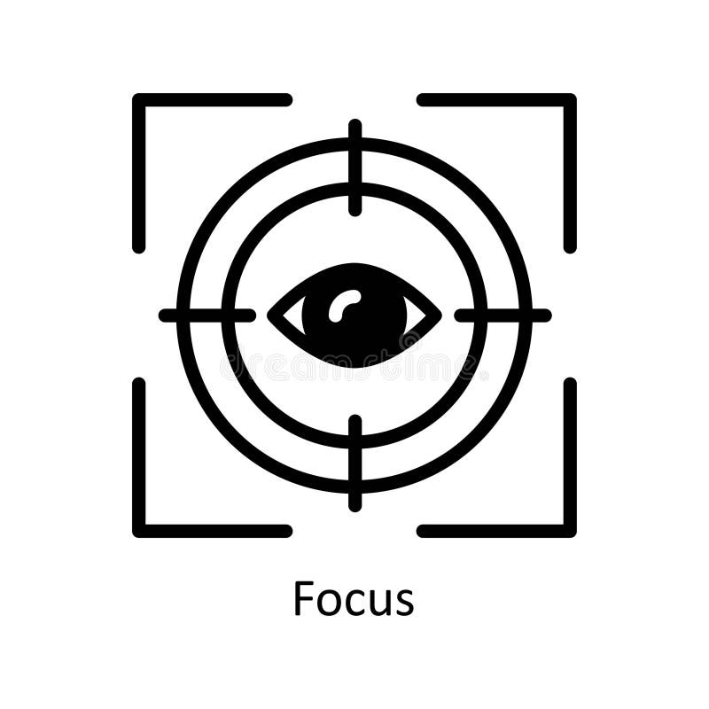 Focus Vector Outline Icon Style Illustration. EPS 10 File Stock Vector ...