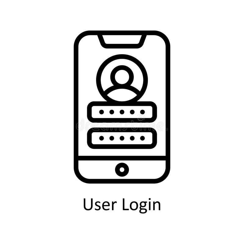 Login Password Vector Filled Outline Icon Style Illustration. EPS 10 ...