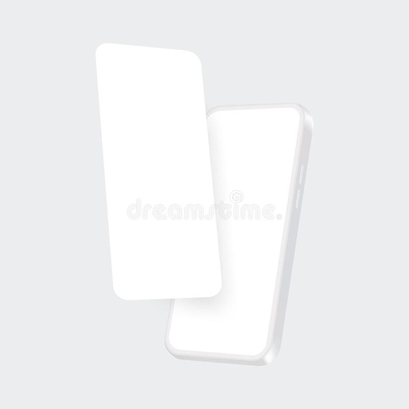 Blank Mobile App Screens. Mockup for Showing Apps Ui Stock Vector ...
