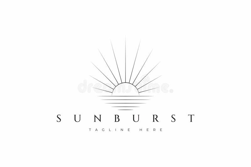 Sunburst Daylight Bright Nature Light Logo Stock Vector - Illustration ...