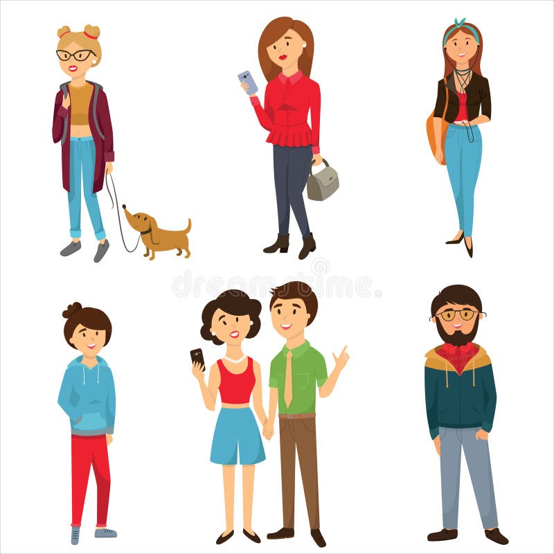 Design Template Various Human Characters According To Their Profession ...