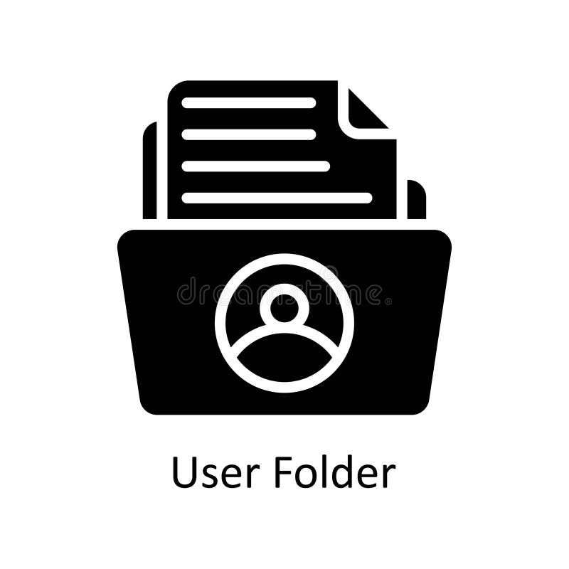 User Folder Vector Solid Icon Style Illustration. EPS 10 File Stock ...