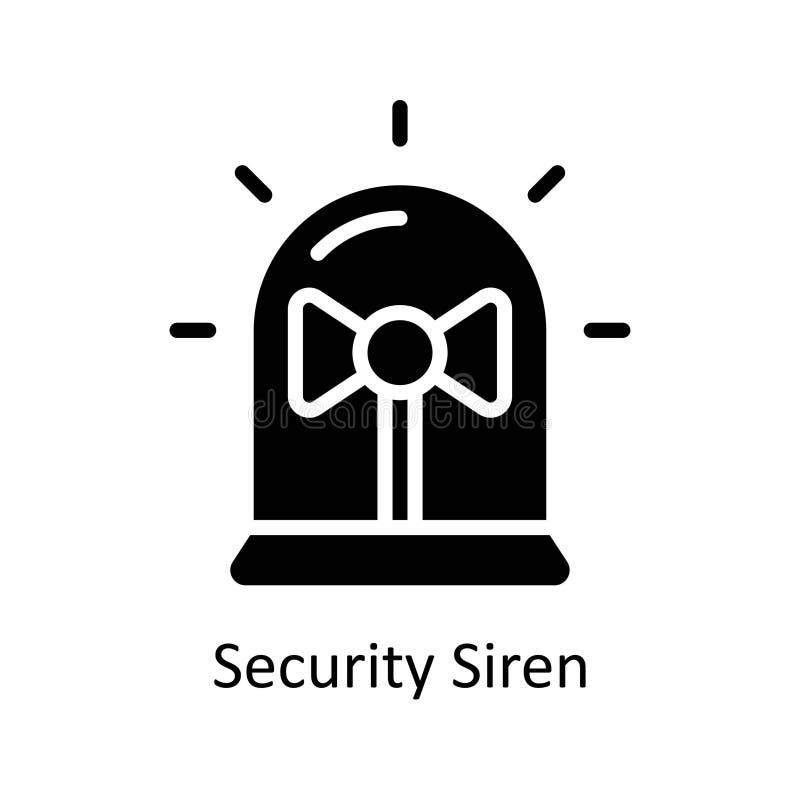 Security Siren Vector Solid Icon Style Illustration. EPS 10 File Stock Vector - Illustration of ...