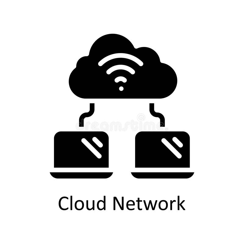 Cloud Network Vector Solid Icon Style Illustration. EPS 10 File Stock ...