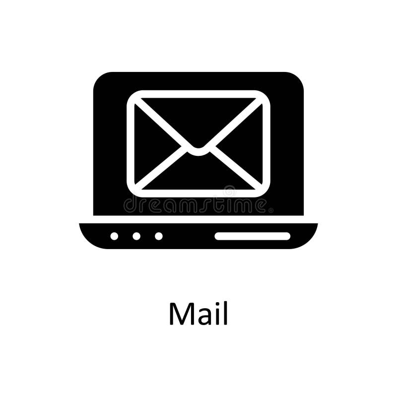 Mail Vector Solid Icon Style Illustration. EPS 10 File Stock Vector ...