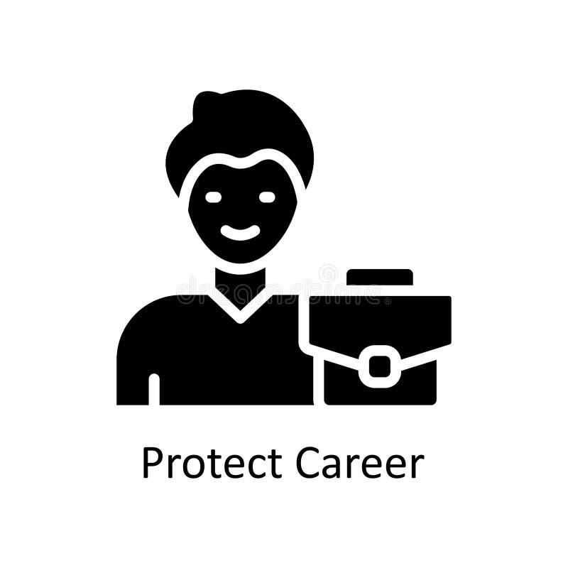 Protect Career, Protection and Security Vector Icons Set Cyber Computer ...