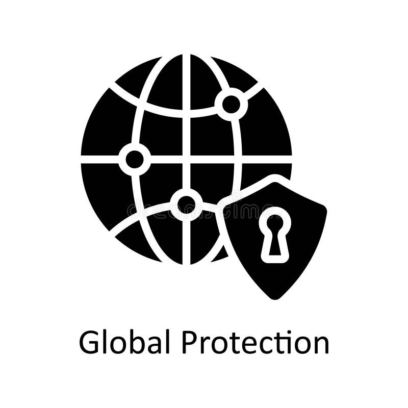 Global Protection Vector Flat Icon Style Illustration. EPS 10 File ...