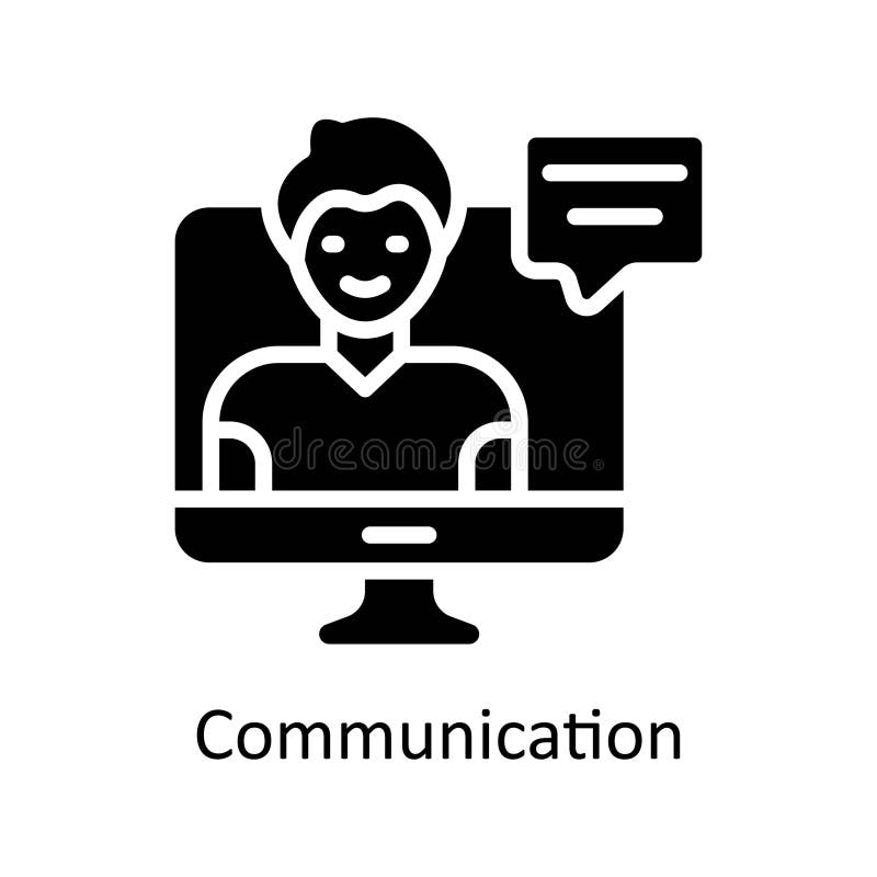 Communication Vector Solid Icon Style Illustration. EPS 10 File Stock ...