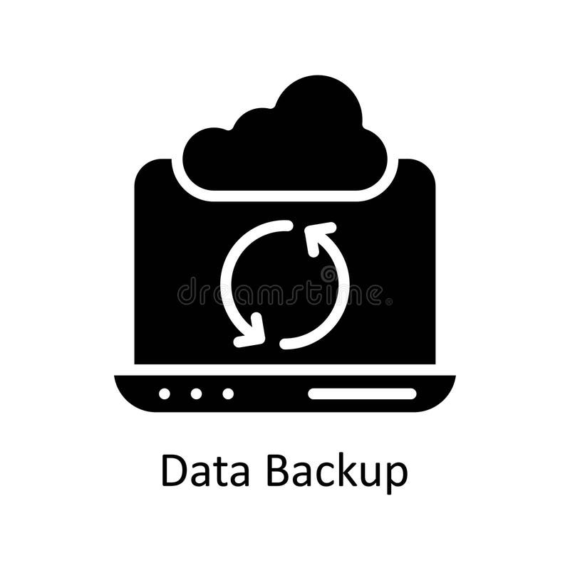 Data Backup Vector Solid Icon Style Illustration. EPS 10 File Stock ...