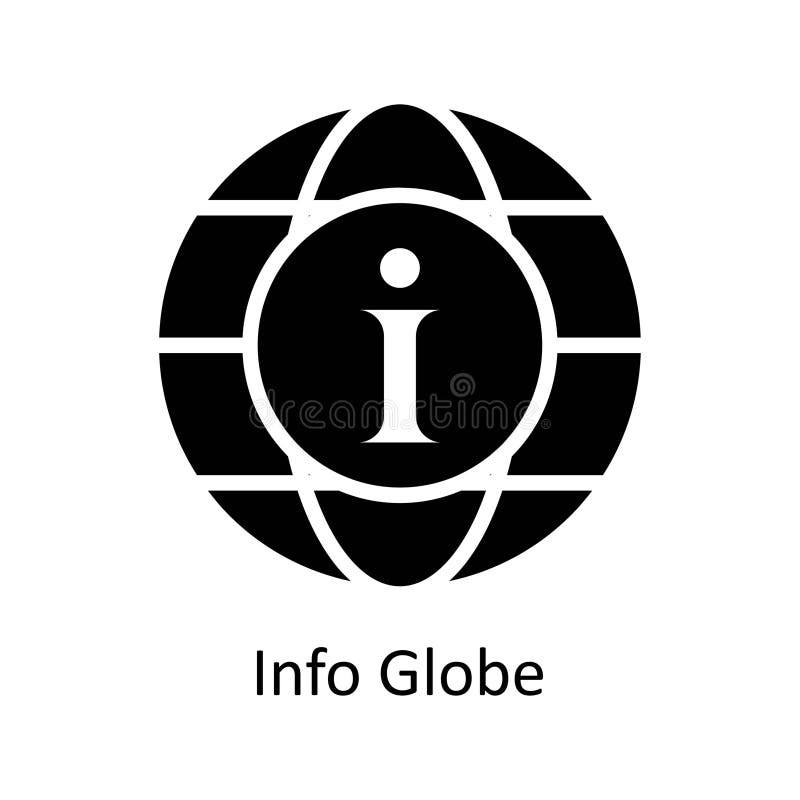 Info Globe Vector Solid Icon Style Illustration. EPS 10 File Stock ...