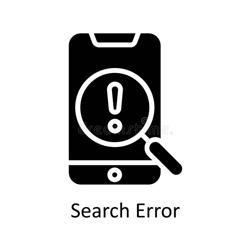 Search Error Vector Solid Icon Style Illustration. EPS 10 File Stock ...