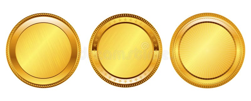 Set of Realistic Gold Coin. Easy To Modify. Stock Illustration ...