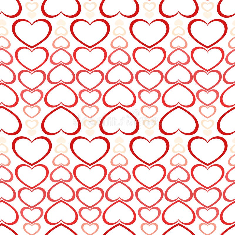 Red Hearts Seamless Texture Pattern. Stock Vector - Illustration of ...