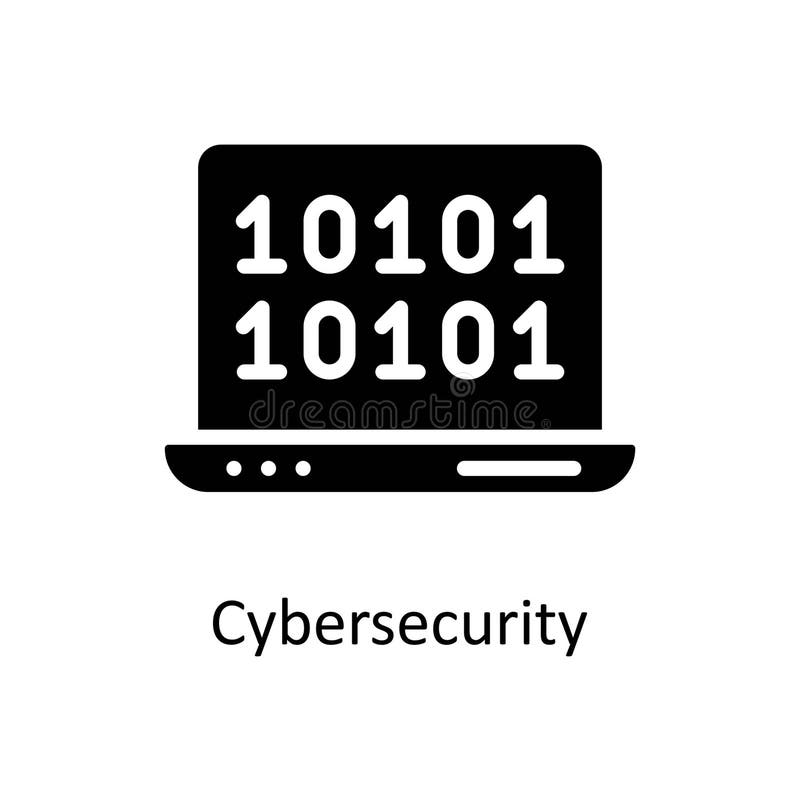 Cyber Security Vector Solid Icon Style Illustration. EPS 10 File Stock Vector - Illustration of ...