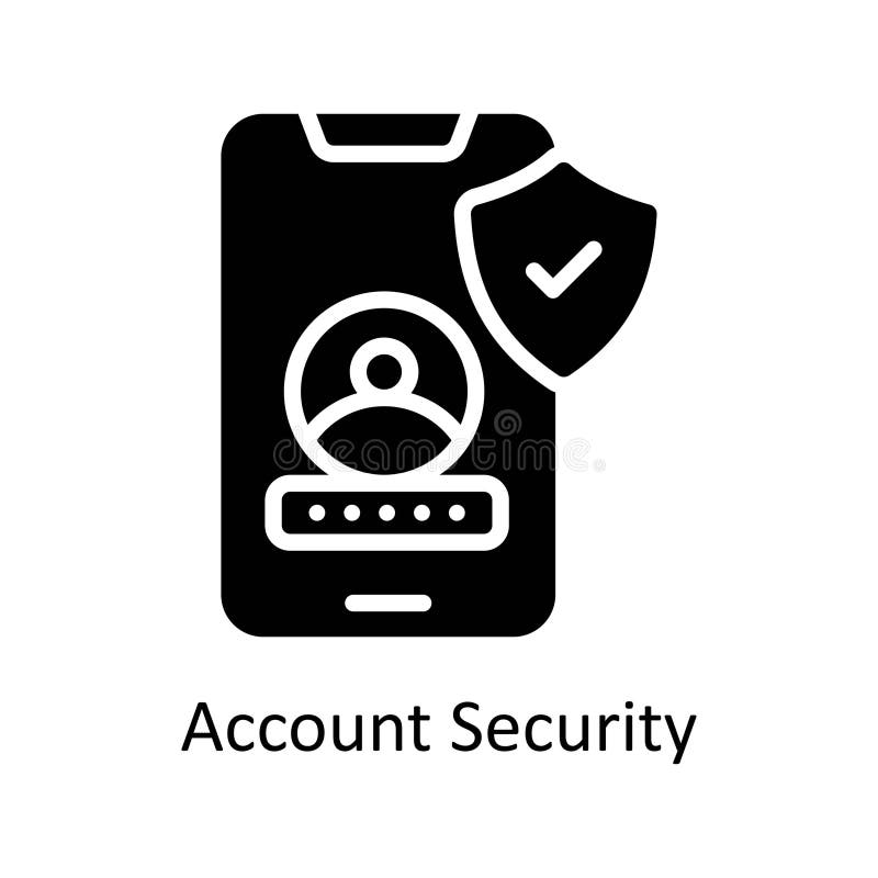Account Security Vector Solid Icon Style Illustration. EPS 10 File ...